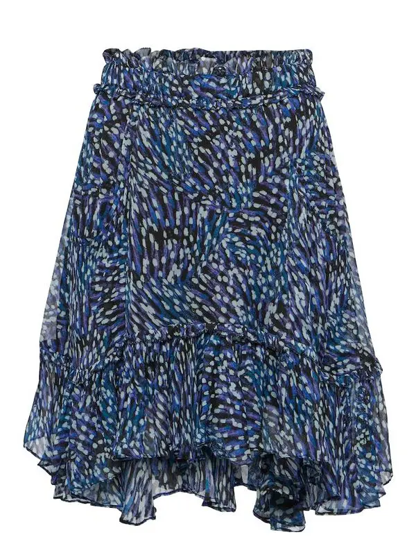 MARANT ETOILE Viera Asymmetric Printed Mini Skirt - Multicoloured