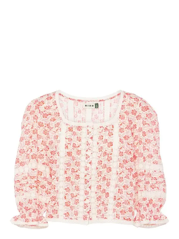 Rixo Jacques Floral Cotton Voile Blouse - Multicoloured
