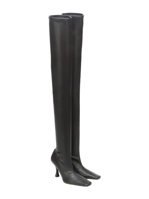 Proenza Schouler Over-the-knee Square Toe Boots - Black
