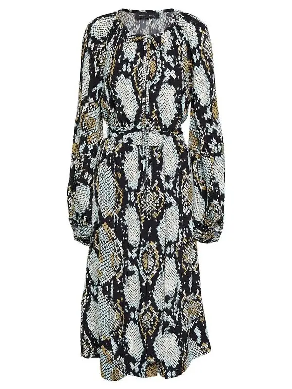 Proenza Schouler Printed Jersey Midi Dress - Multicoloured