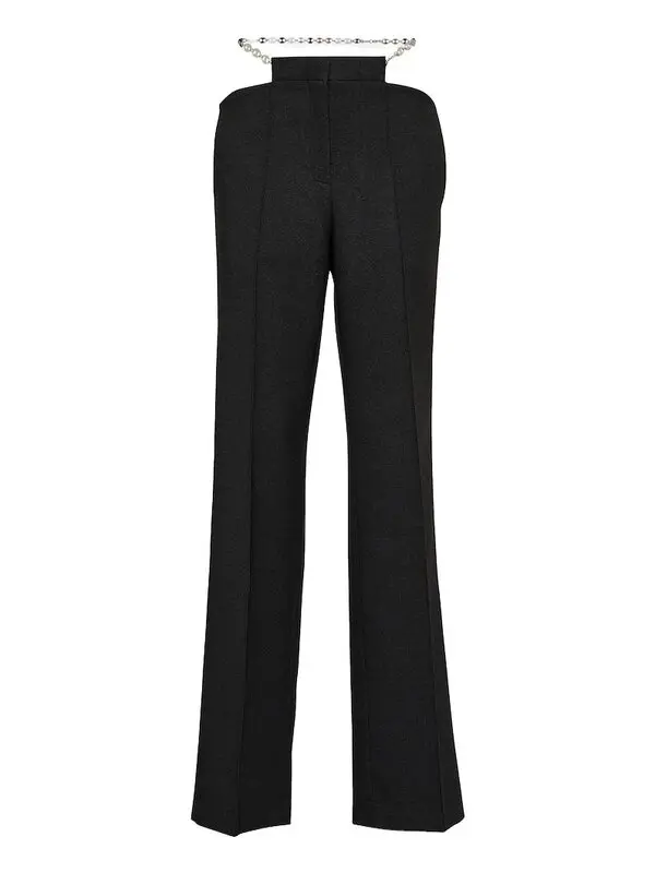 AYA MUSE Embellished Trousers - Black