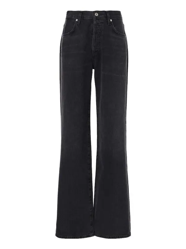 Citizens Of Humanity Annina High-rise Wide-leg Jeans In Prophecy - Black