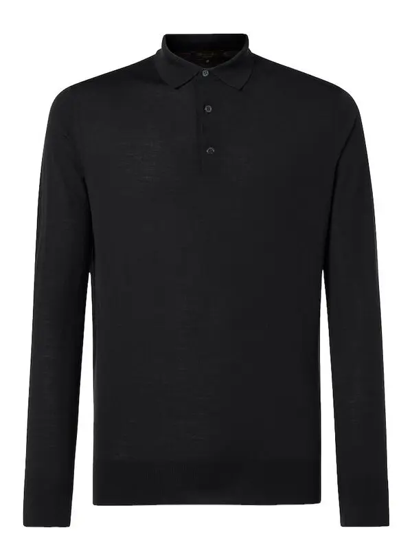 Loro Piana Ml Long-sleeved Wool Polo Shirt - Brown