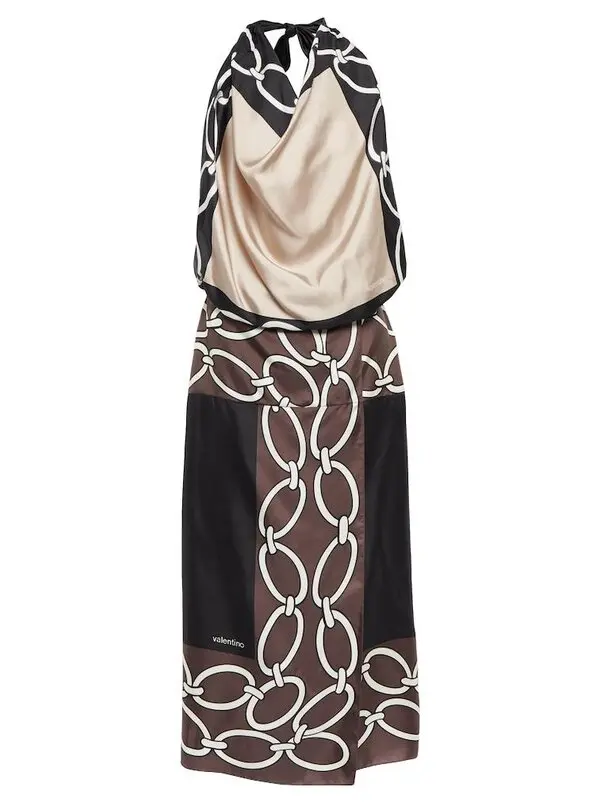 Valentino Garavani Printed Silk Midi Dress - Multicoloured