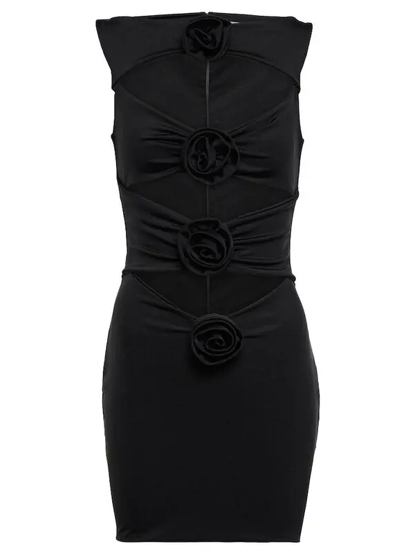 Giuseppe Di Morabito Corsage Cut Out Crepe Mini Dress - Black