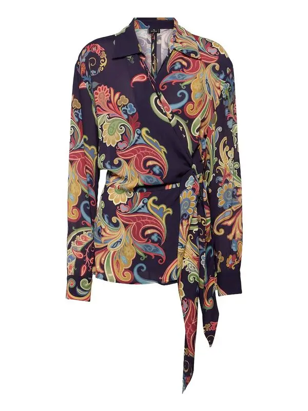 Etro Printed Wrap Top - Multicoloured