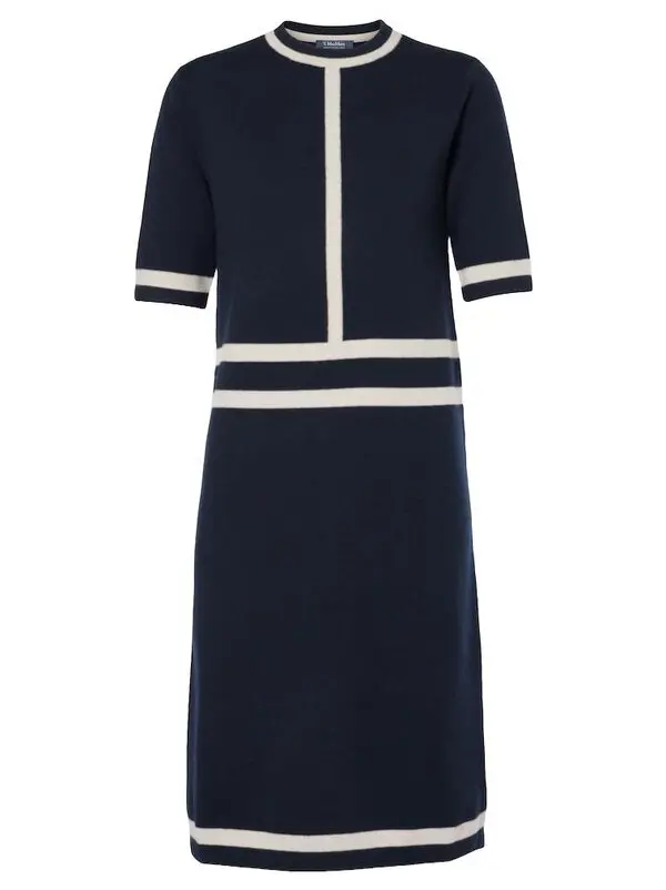 Max Mara Wool-blend Midi Dress - Multicoloured