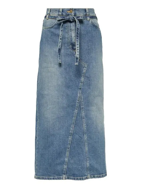 Altuzarra High-rise Denim Midi Skirt - Blue