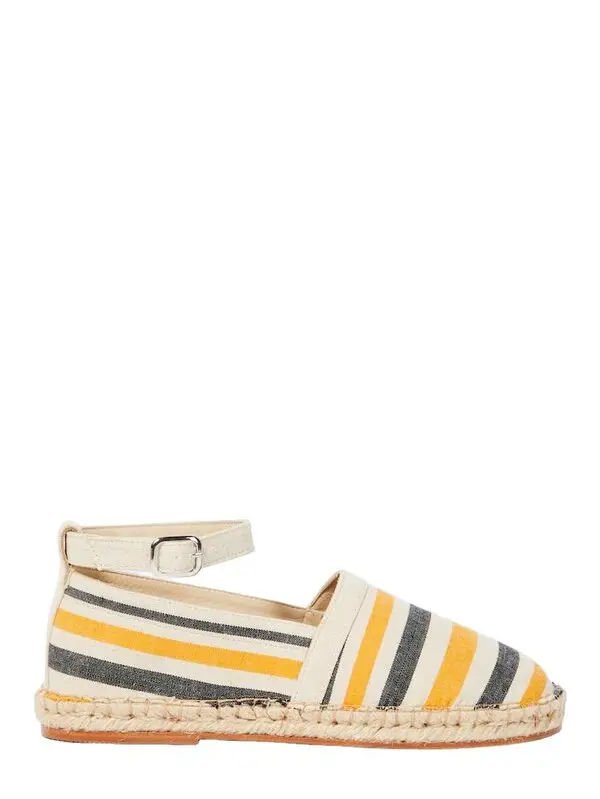 BODE Namesake Striped Espadrilles With Ankle Strap - Multicoloured