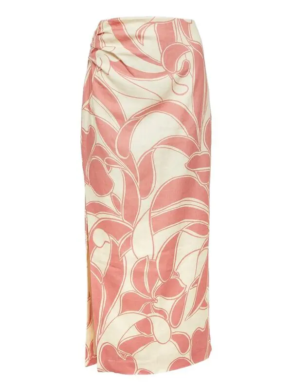 SIR. Belletto Printed Linen Maxi Skirt - Multicoloured