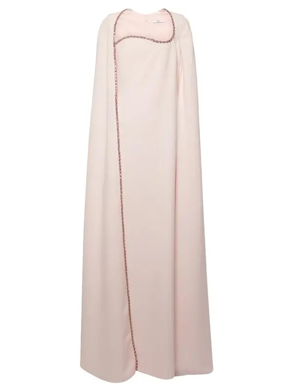 Safiyaa Mattia Embellished Crepe Gown - Pink