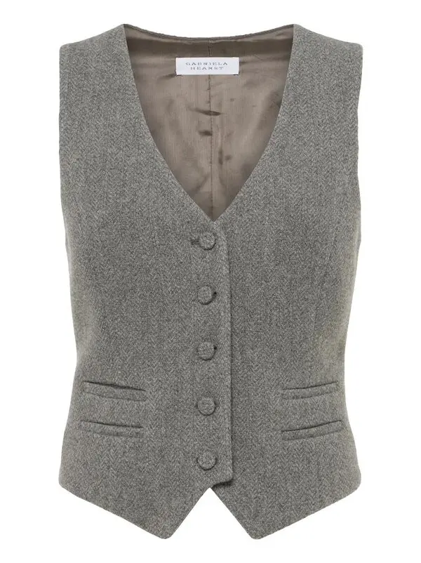Gabriela Hearst Coleridge Wool And Cashmere Vest - Grey