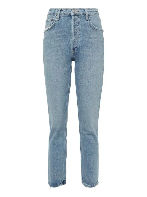 AGOLDE Riley High-rise Straight Jeans - Blue