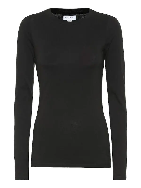 Velvet By Graham & Spencer Zofina Top In Ivory Glow - Black
