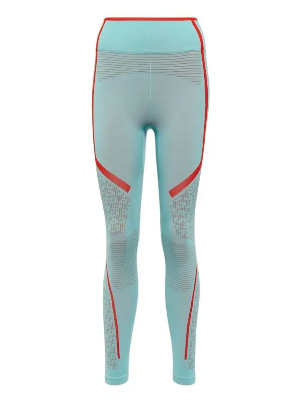 Adidas By Stella McCartney Logo Waffle-knit Leggings - Multicoloured