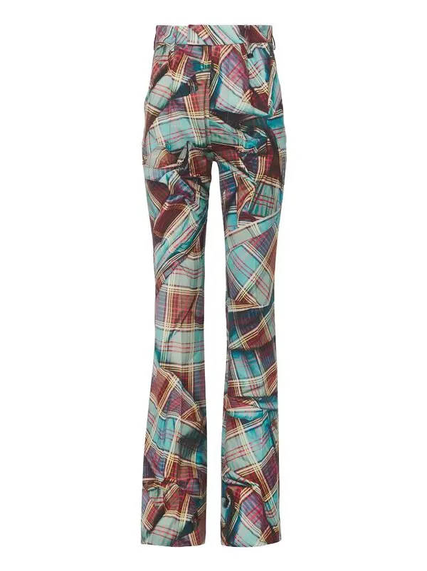 VIVIENNE WESTWOOD Tartan Virgin Wool Flared Pants - Multicoloured