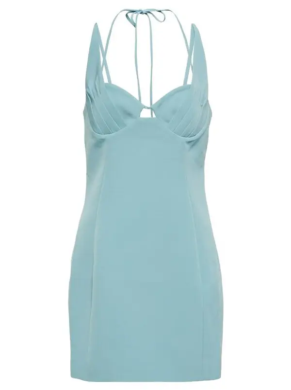 Simkhai Cutout Halterneck Mini Dress - Blue