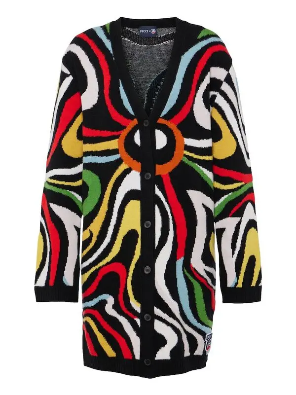 Emilio Pucci X Fusalp Intarsia Wool Cardigan - Multicoloured