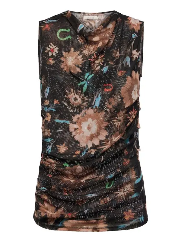 Dorothee Schumacher Floral Sheer Draped Top - Multicoloured