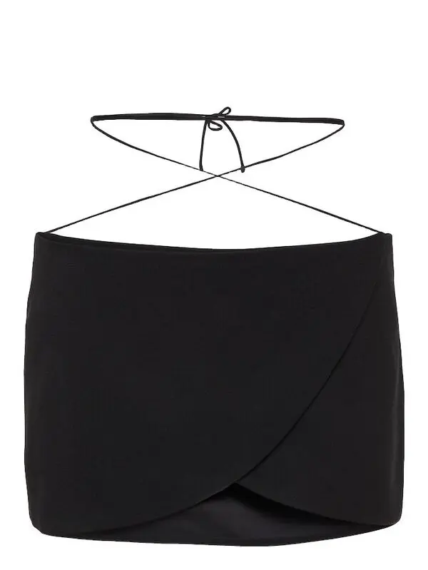 MONOT Wrap Miniskirt - Black