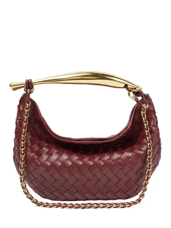 Bottega Veneta Sardine Chain Intrecciato Leather Tote Bag - Red
