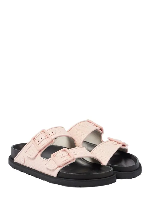 BIRKENSTOCK Arizona Luxe Raffia Sandals - Pink