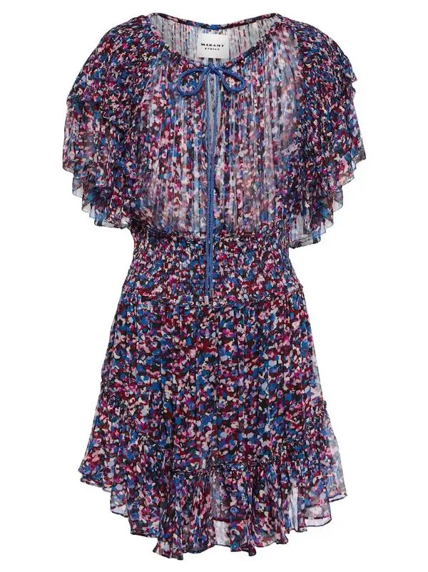 MARANT ETOILE Florise Printed Georgette Minidress - Multicoloured