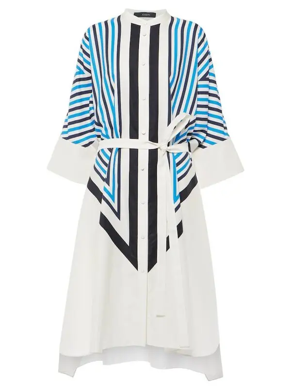 JOSEPH Dania Printed Silk And Cotton Shirt Dress - Multicoloured