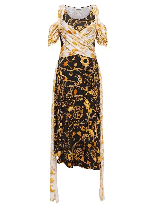 MARINE SERRE Printed Midi Dress - Multicoloured