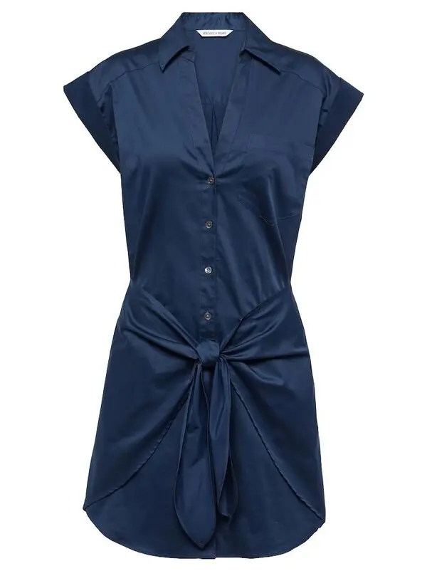 Veronica Beard Aimee Cotton-blend Shirt Dress - Blue
