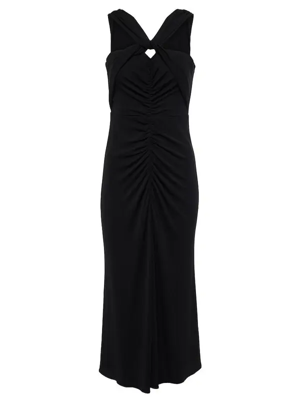 Diane Von Furstenberg Neely Halterneck Jersey Midi Dress - Black