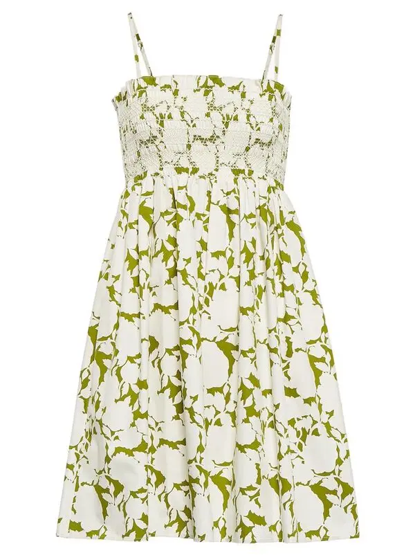 Tory Burch Floral Cotton Poplin Mini Dress - Multicoloured