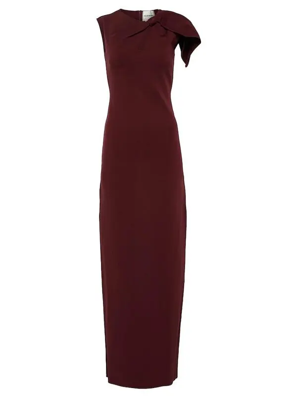 Roland Mouret Asymmetric Cutout Maxi Dress - Red