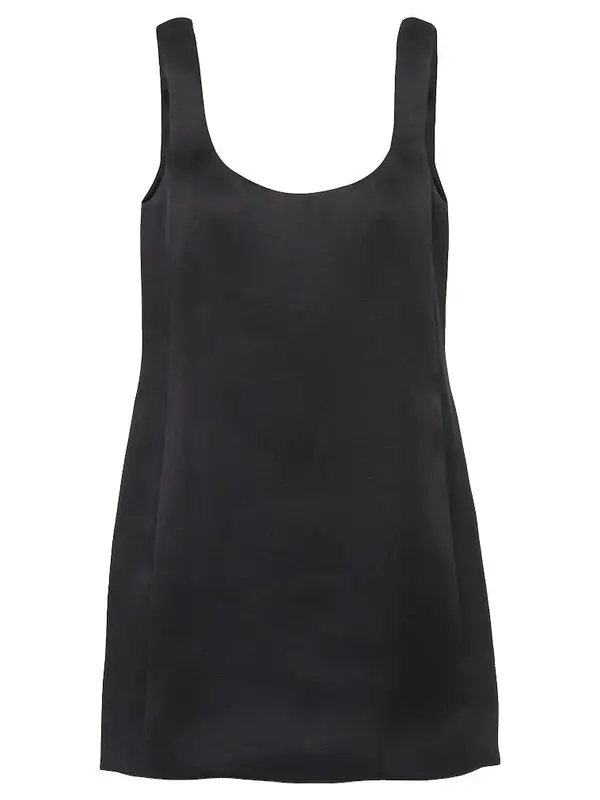 Khaite Pranta Silk Satin Mini Dress - Black