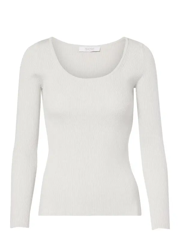 Max Mara Ondina" Lame Top - Grey
