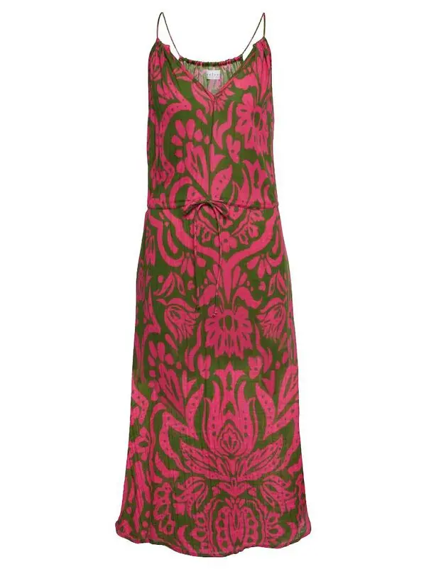 Velvet By Graham & Spencer Sasha Printed Cotton Gauze Midi Dress - Multicoloured