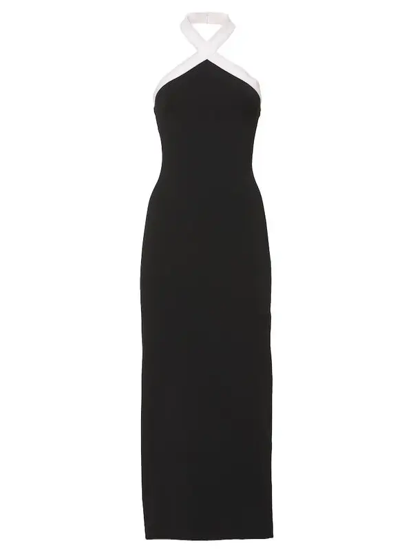 Roland Mouret Halterneck Midi Dress - Black