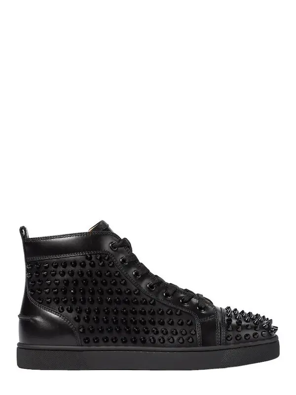 CHRISTIAN LOUBOUTIN Louis Spikes High Top Sneakers - Black