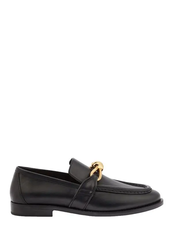 Bottega Veneta Astaire Knot Leather Loafers - Black