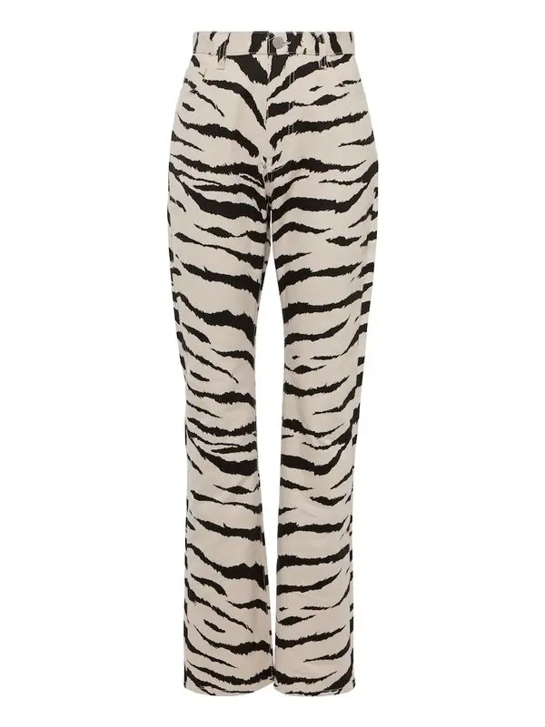 Alaïa Zebra Print Jeans - Multicoloured