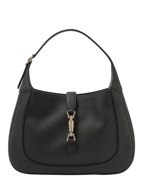 Gucci Jackie Medium Leather Shoulder Bag - Black