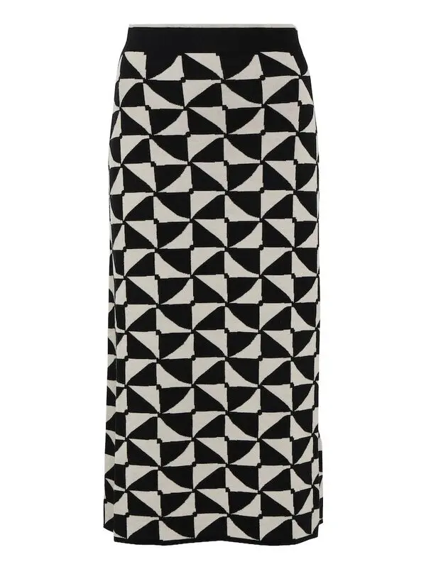 Max Mara Enza High-rise Wool Midi Skirt - Grey