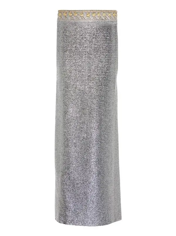 Rabanne Embellished Maxi Skirt - Silver