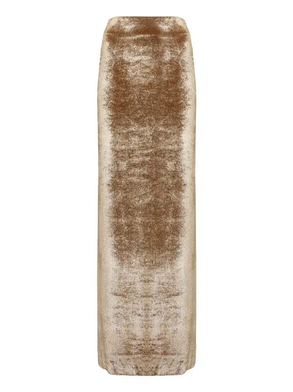 Brunello Cucinelli High-rise Velvet Maxi Skirt - Multicoloured