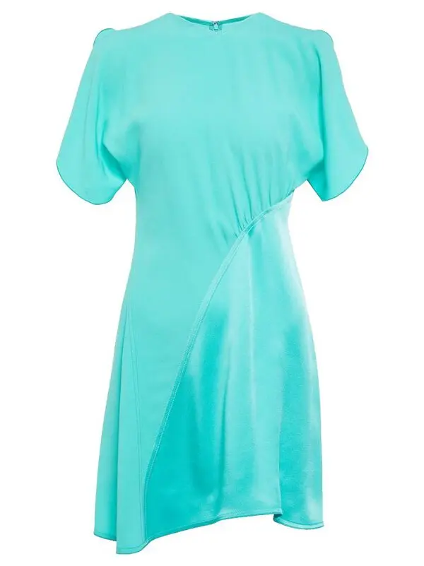Victoria Beckham Asymmetric Mini Dress - Green