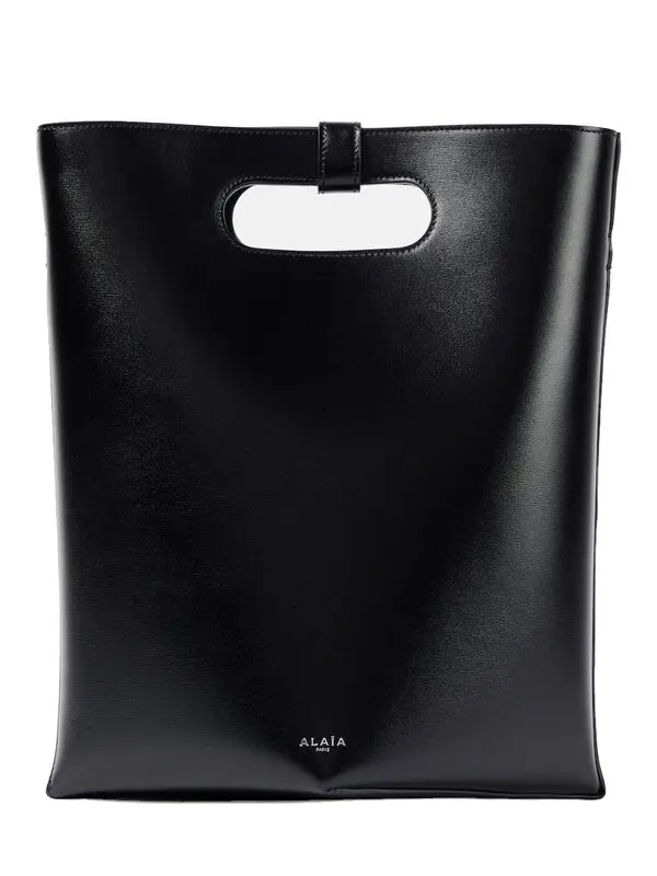 Alaïa Folded Leather Tote Bag - Black