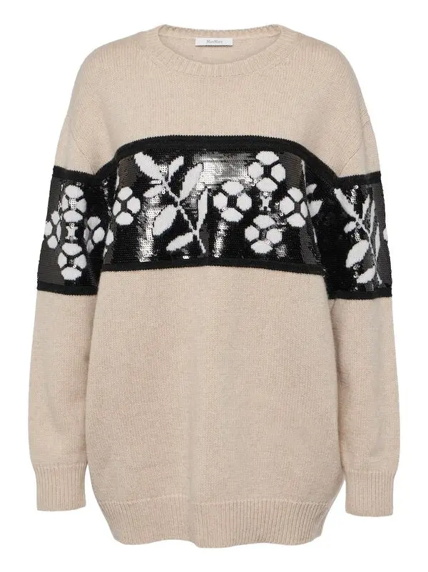 Max Mara Jacquard Wool And Cashmere Sweater - Multicoloured