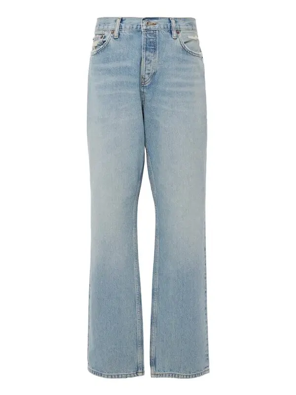 RE/DONE Easy Mid-rise Straight Jeans - Blue