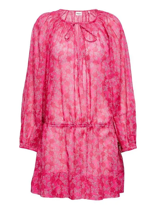 MARANT ETOILE Parsley" Floral Cotton Tunic Dress - Multicoloured