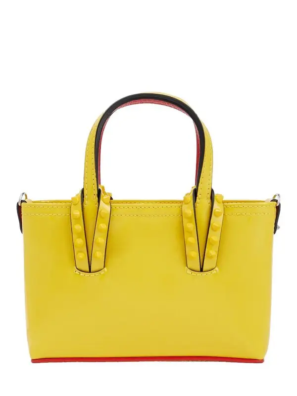 CHRISTIAN LOUBOUTIN Patent Leather Nano Tote Bag - Yellow